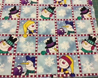 Snowman fabric | Etsy