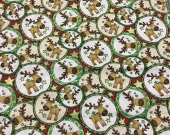 Reindeer fabric | Etsy