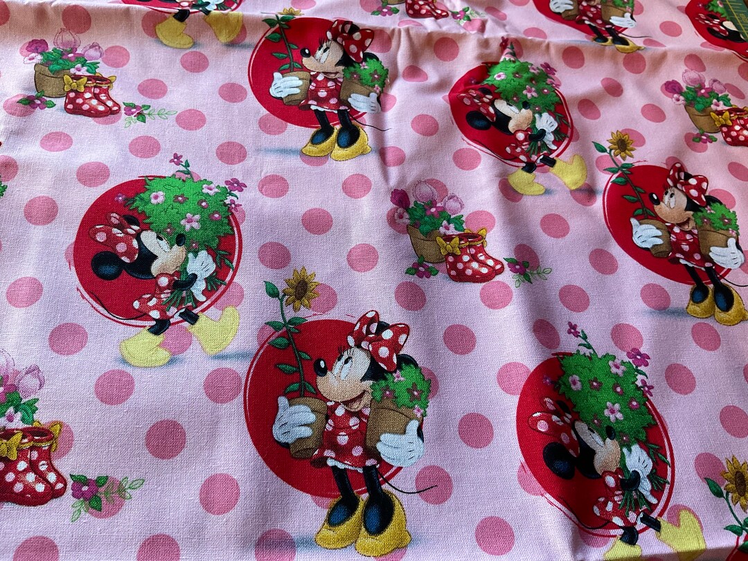 Springs Disney Minnie Mouse Smell the Flowers Fabric. BTY - Etsy
