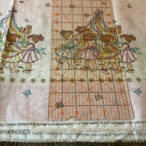 VERY RARE Daisy Kingdom Maypole Dance Single Border Fabric. BTY - Etsy