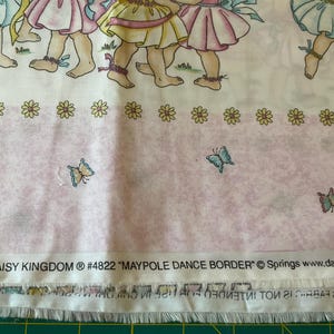 VERY RARE Daisy Kingdom Maypole Dance Single Border Fabric. BTY - Etsy