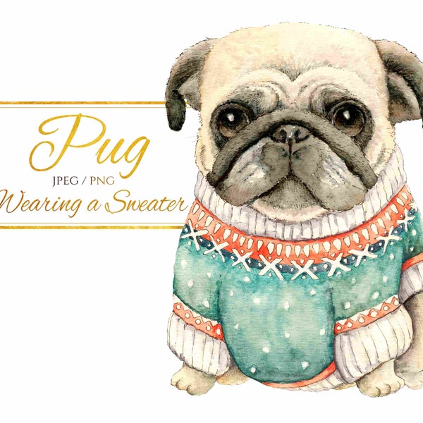 Pugs Clip Art - Etsy