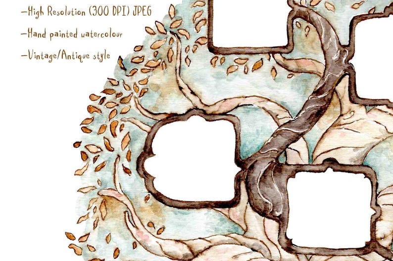 Vintage Maternal Lineage Family Tree - Printable Template | Digital ...