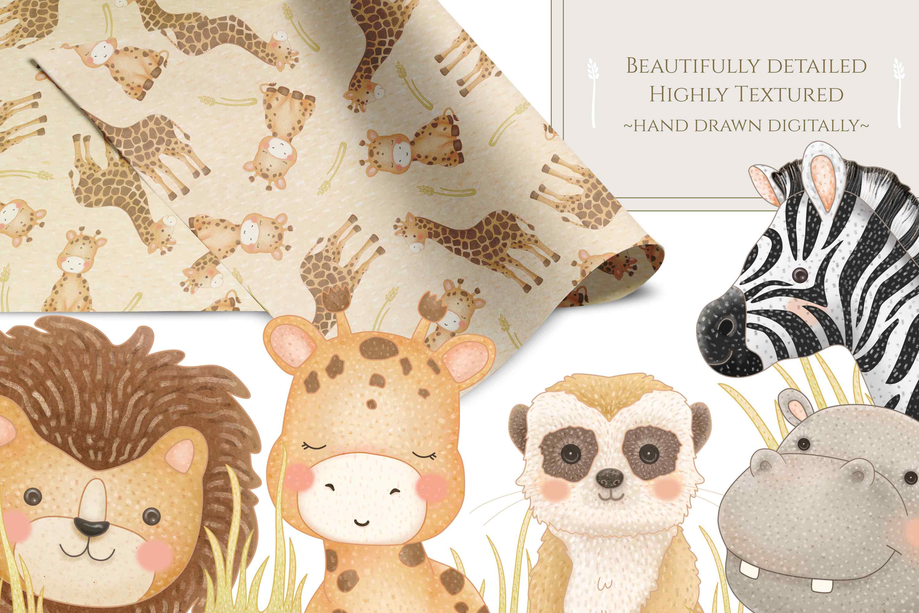 African Safari Animals Clip Art Collection | 29 Elements | PNG / JPEG ...