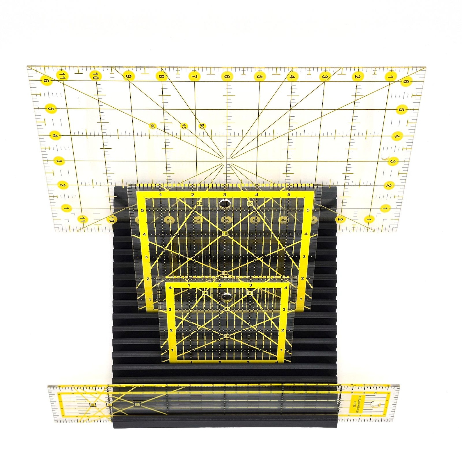 Wall Mounted Quilting Ruler Rack - 18 Slot Ruler Holder Organizer ...