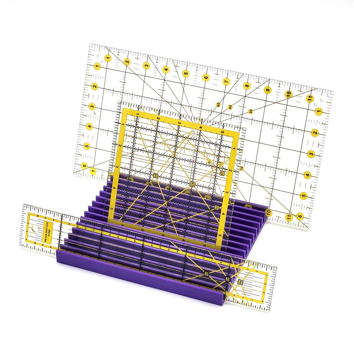 Long Arm Quilting Ruler Rack - 15 Slot Ruler Holder Organizer - Made in ...