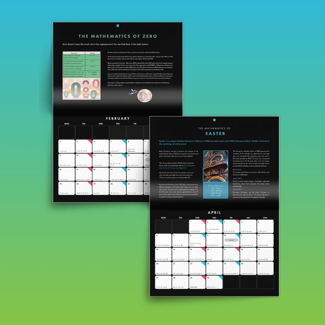 2026 Mathematical Calendar: Mind-blowing Math & Activities - Etsy