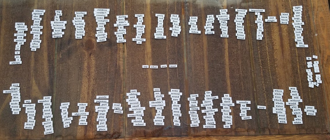 Word Magnets: Starter Pack of 350 Pieces - Etsy