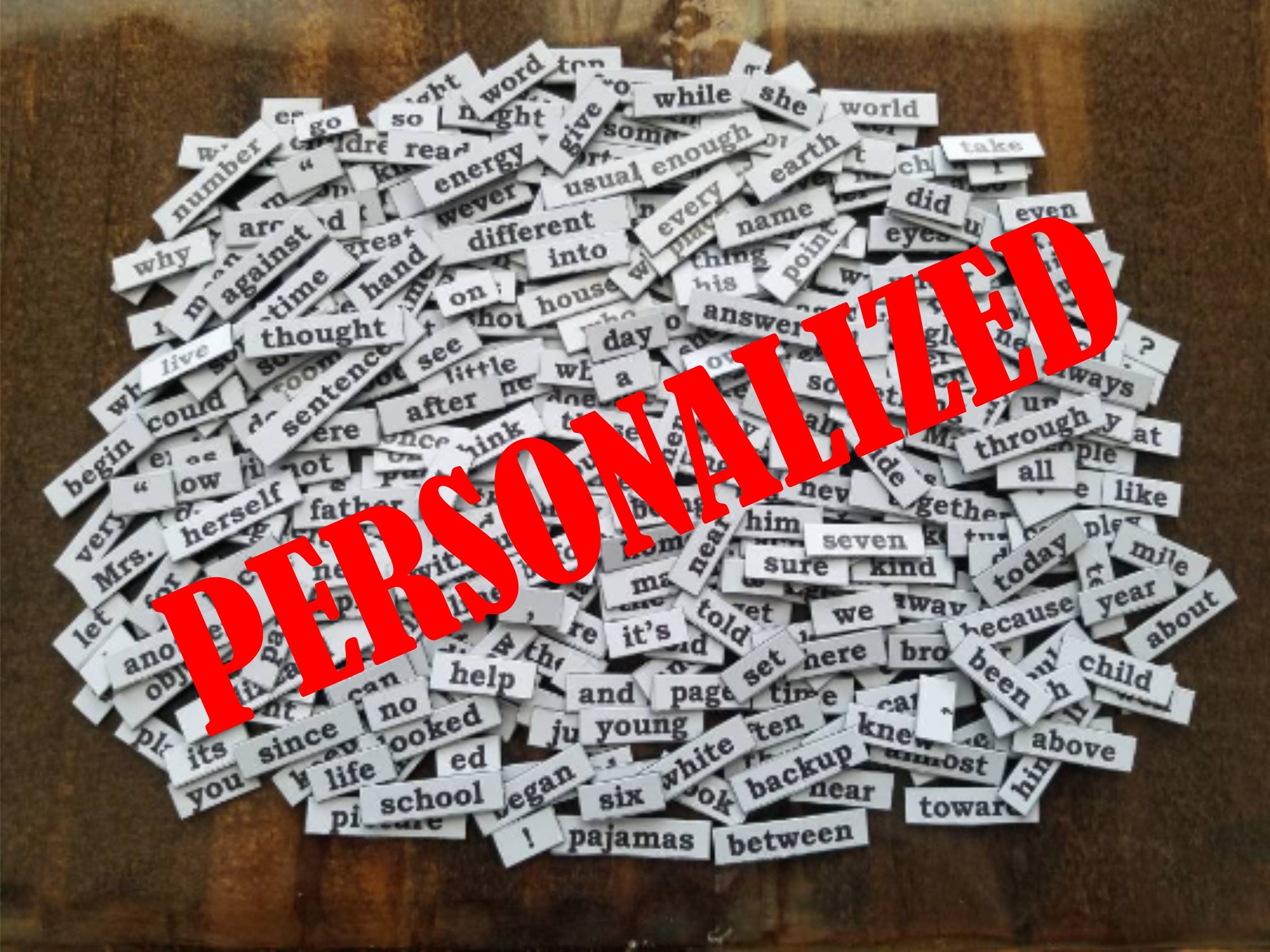 Customized Word Magnets: Personalized Words Expansion Pack - Etsy