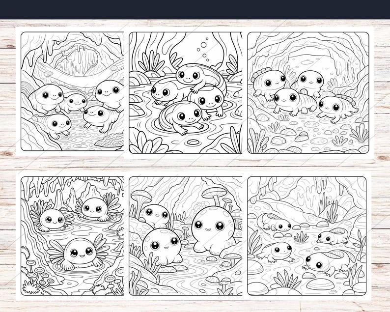 Kawaii Olms Coloring Book: 20 Cute Pages (digital Download) - Etsy
