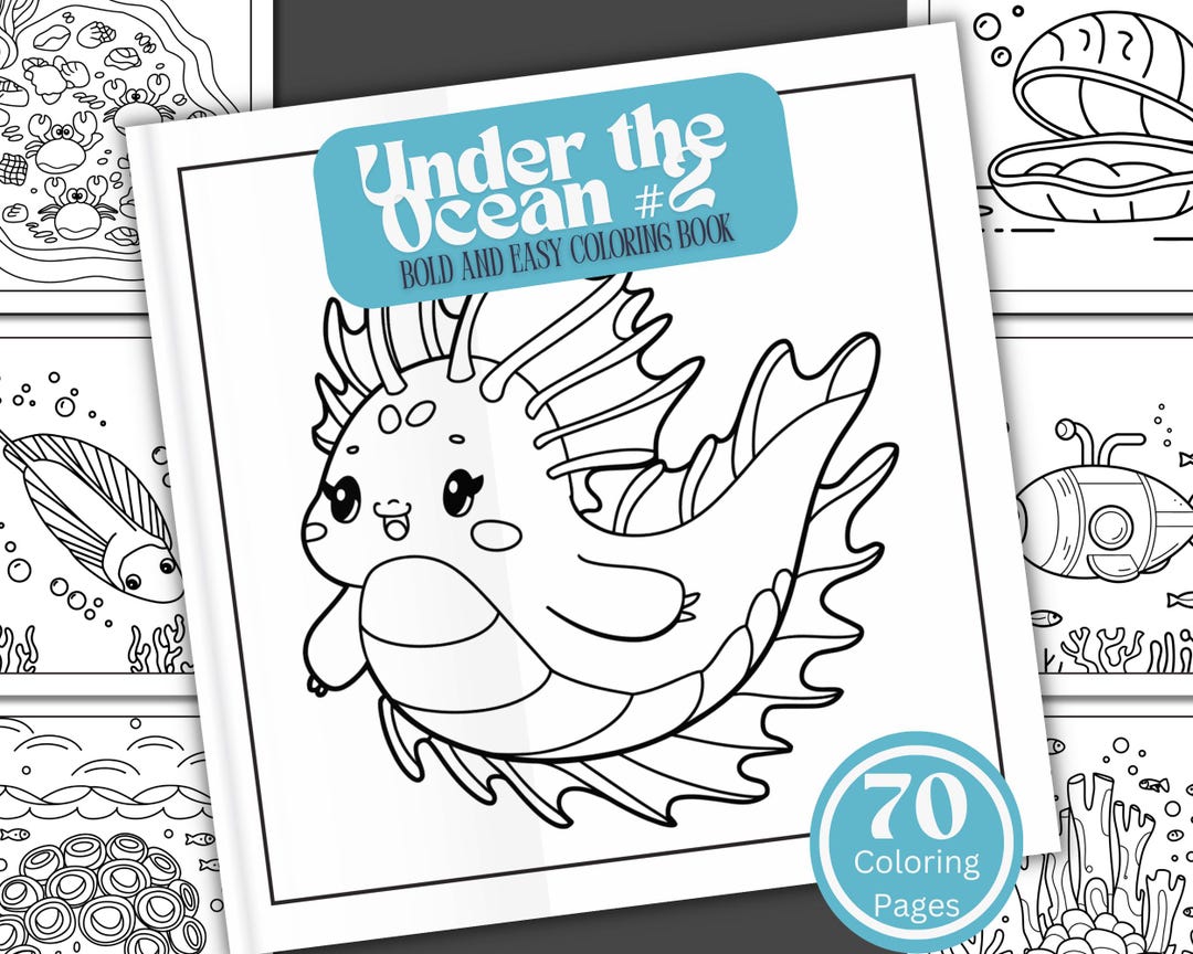 Bold and Easy Under the Ocean #2 Coloring Book/70 Coloring Pages ...