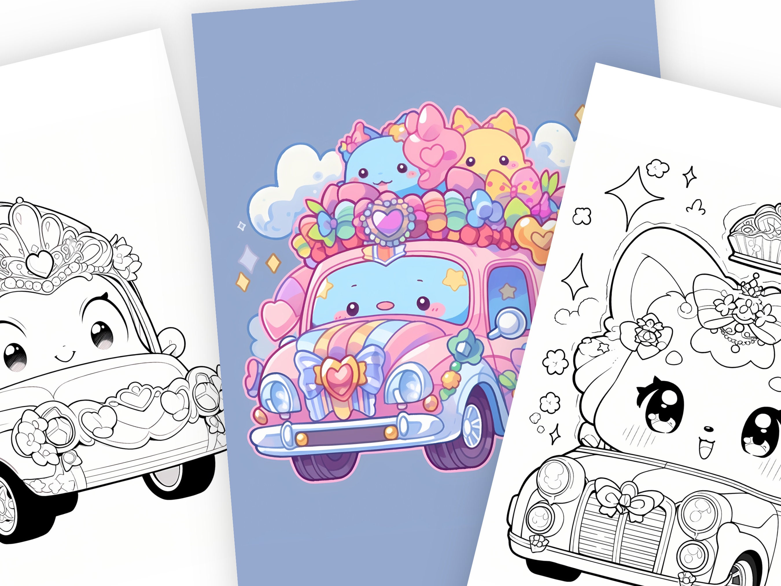 Cute Kawaii Limos Coloring Book Fun for All/25 Coloring Pages to Relax ...