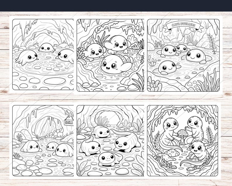 Kawaii Olms Coloring Book: 20 Cute Pages (digital Download) - Etsy
