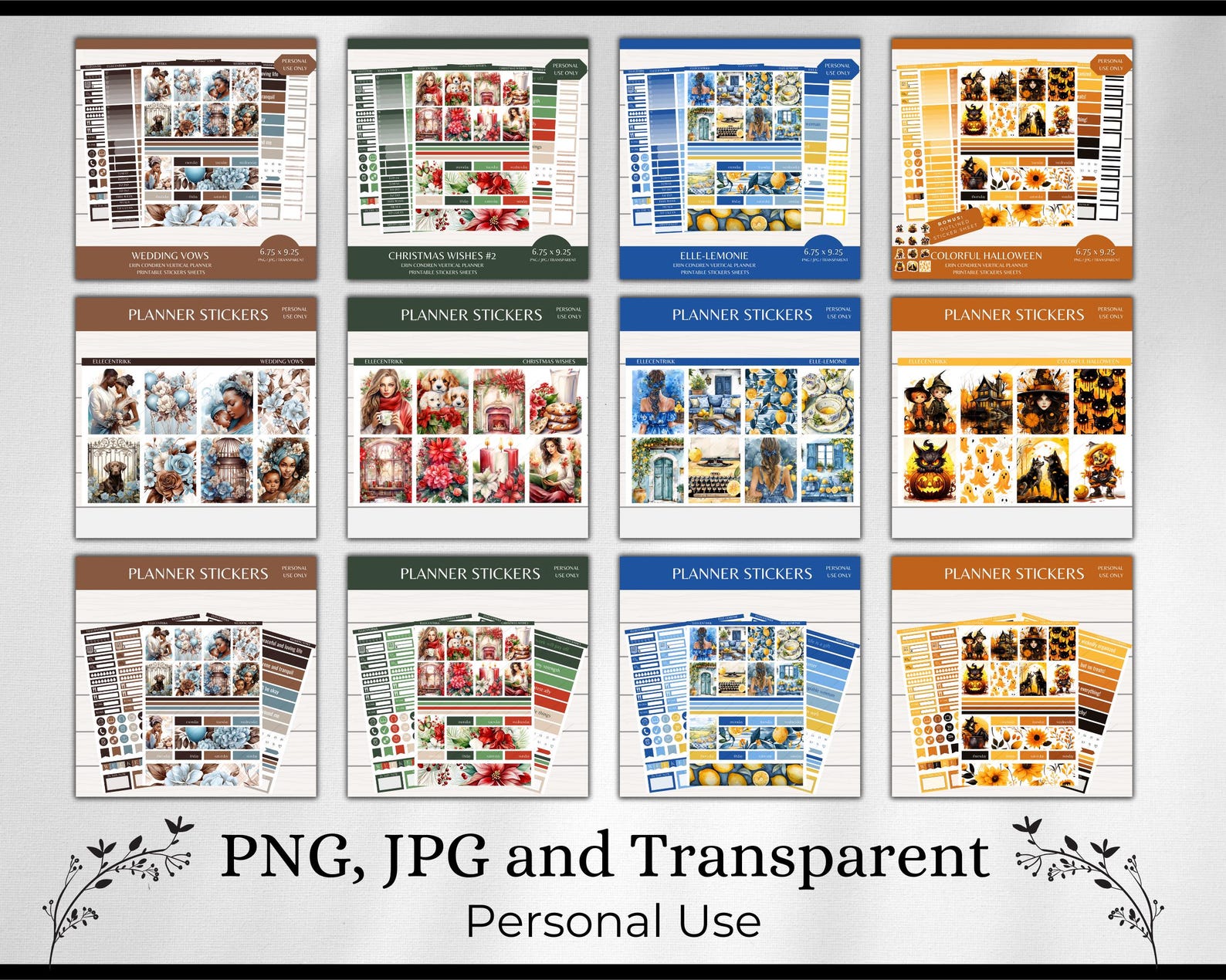 Mega Planner Kit Bundle: 60+ Planner Kits, Personal Use (digital ...