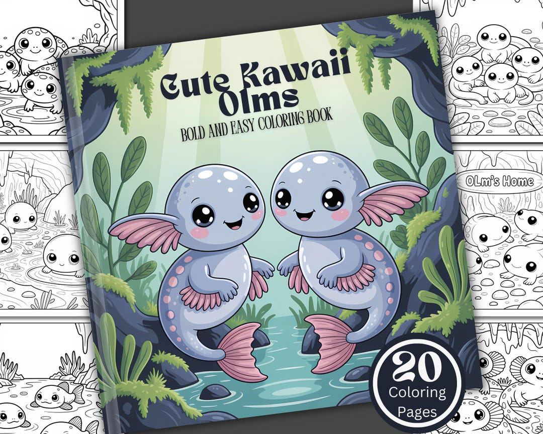Kawaii Olms Coloring Book: 20 Cute Pages (digital Download) - Etsy