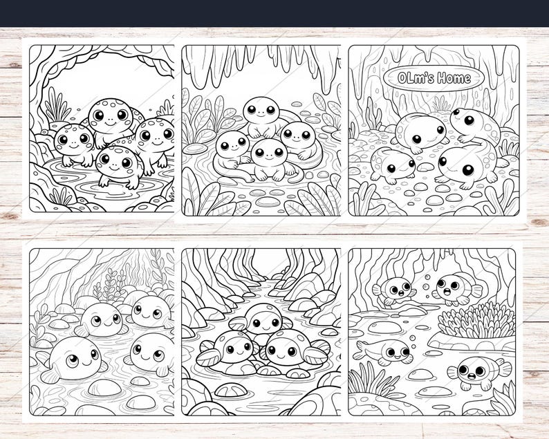 Kawaii Olms Coloring Book: 20 Cute Pages (digital Download) - Etsy