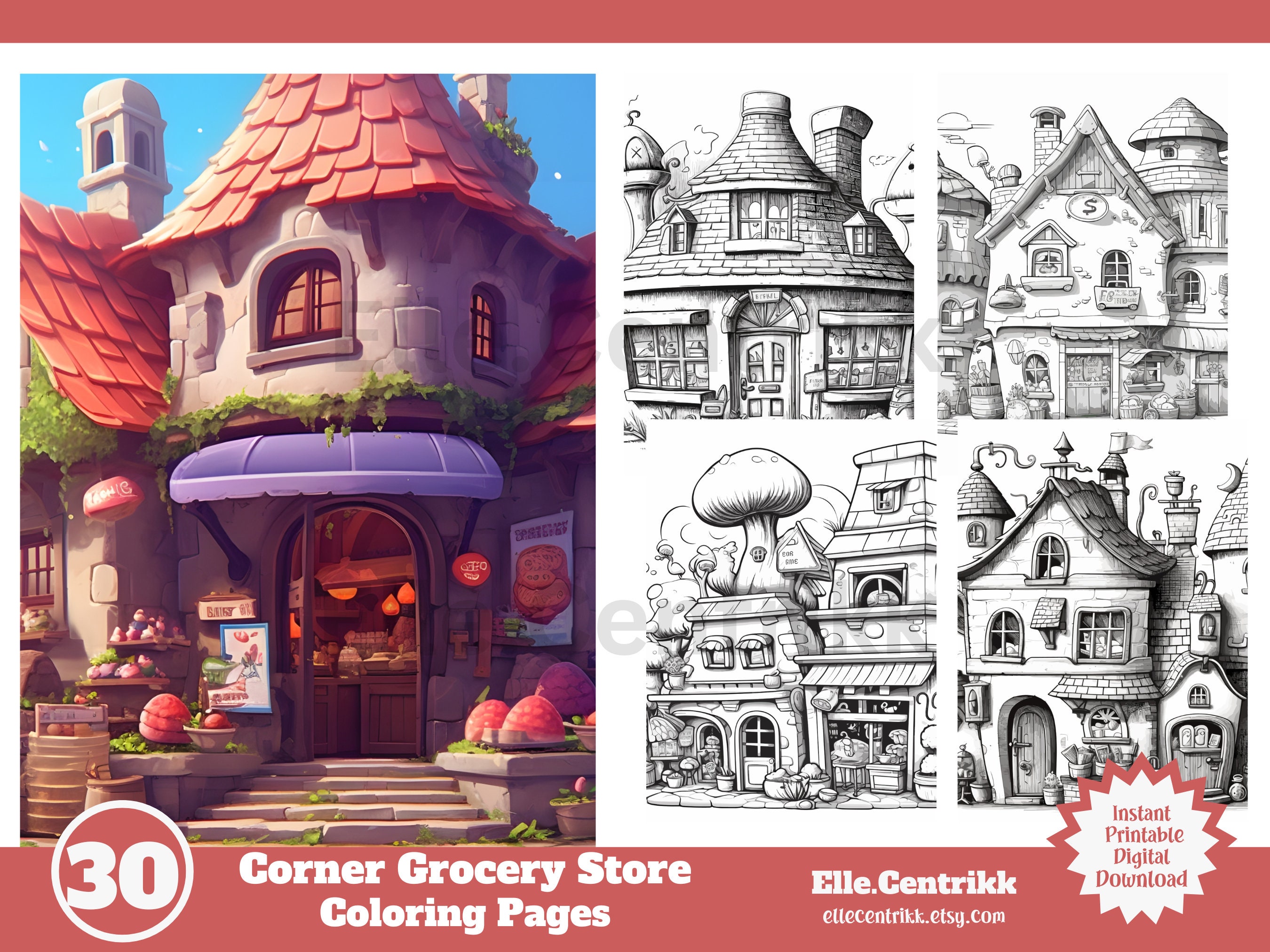 Coloring Pages Of Grocery Store