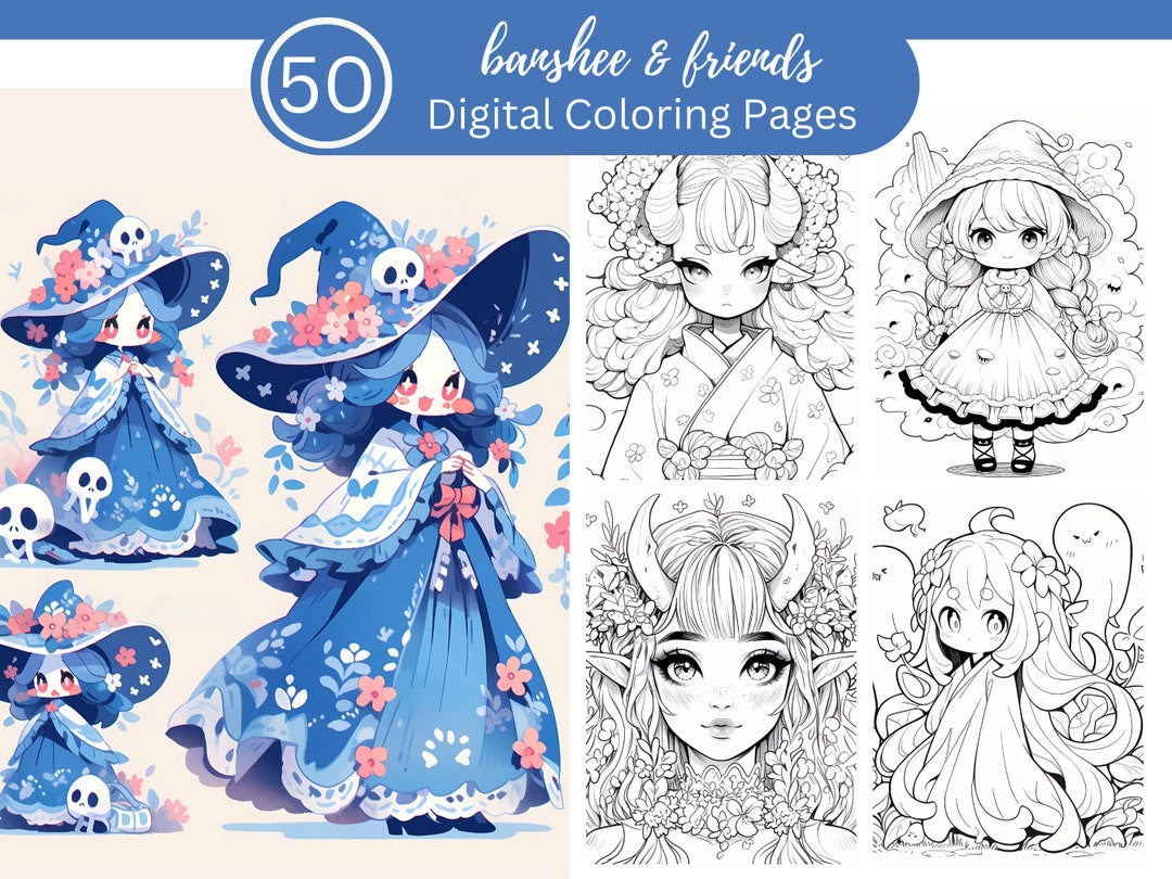 Banshee & Friends Coloring Book Fun for All/50 Coloring Pages to Relax ...