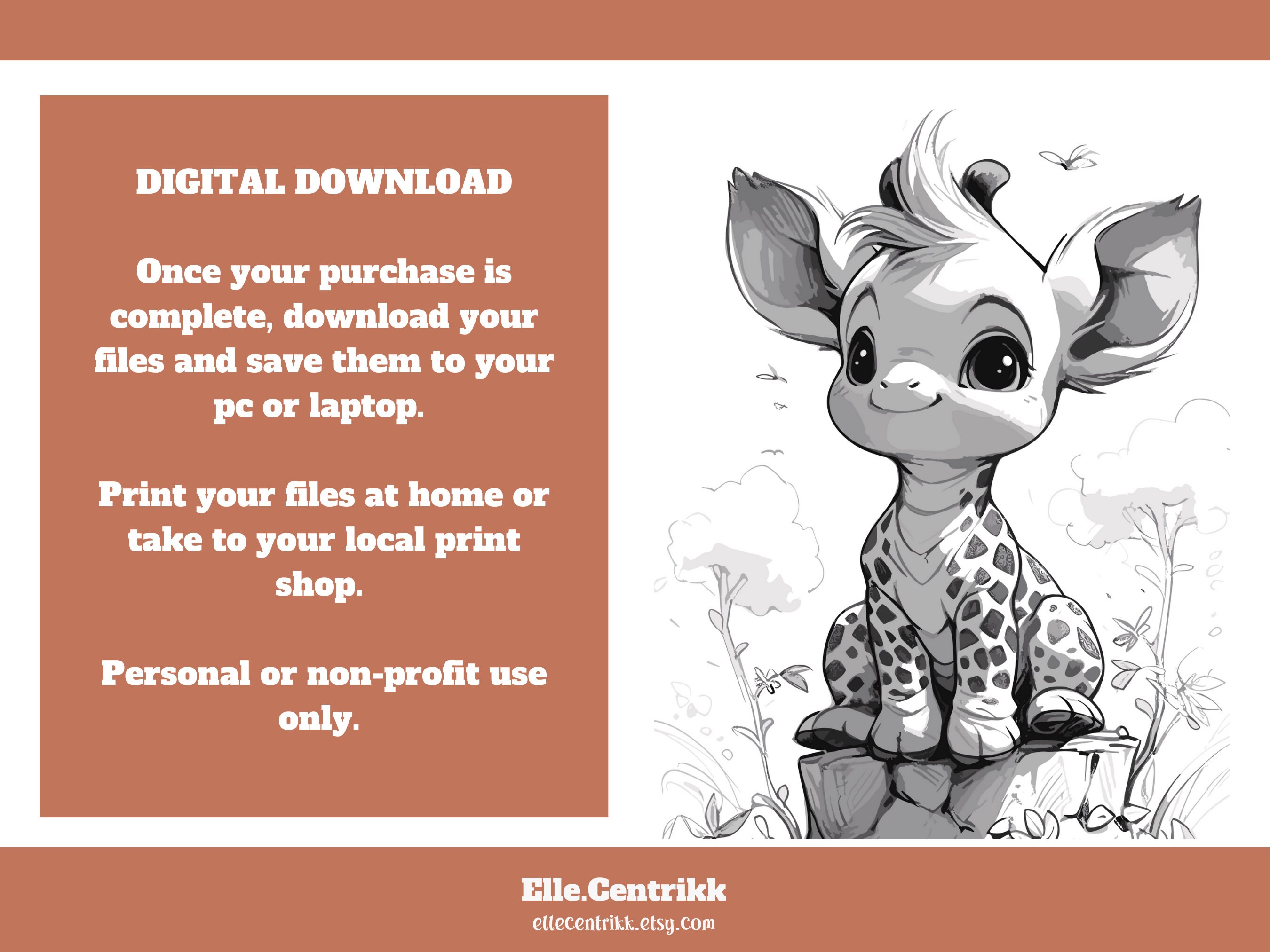 Beautiful Baby Animals Coloring Pages Set of 20 Pages Digital Download ...