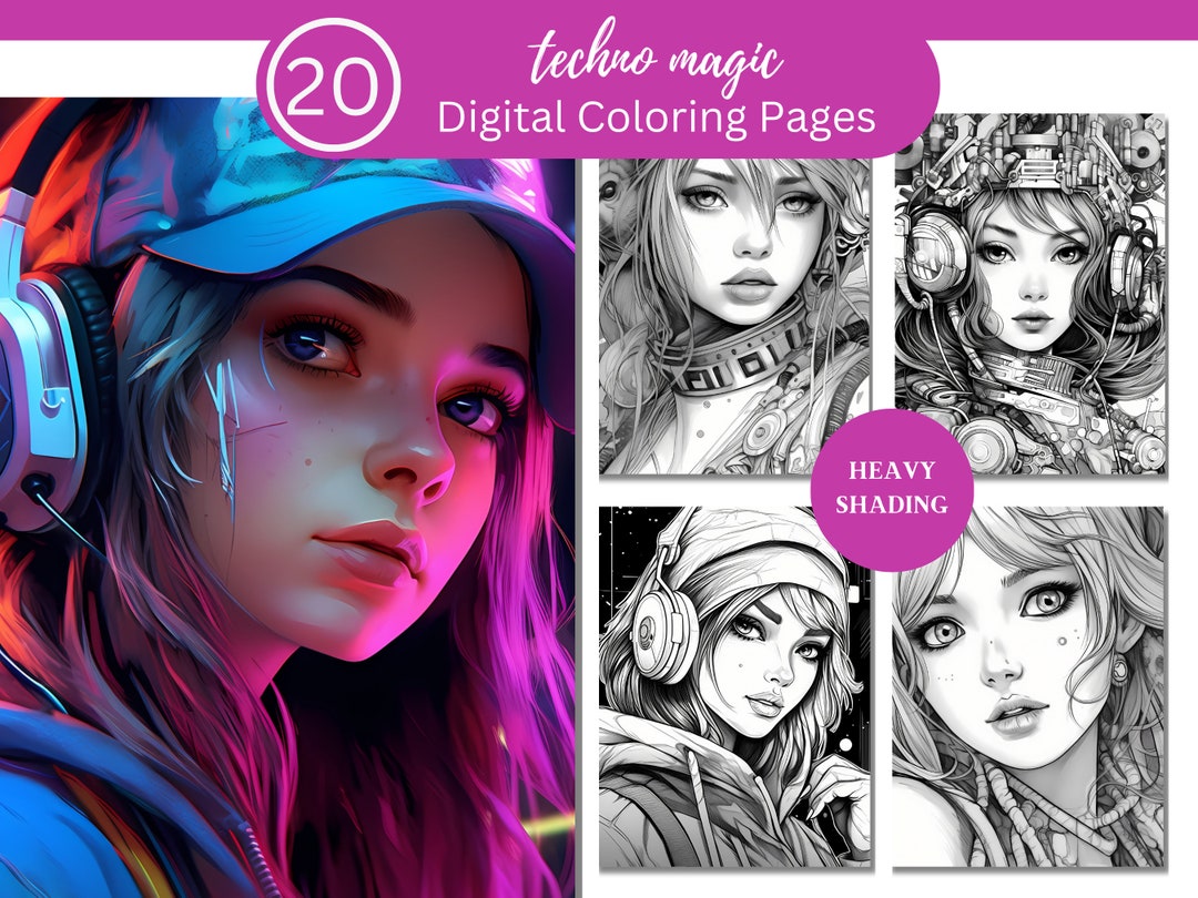 DISCONTINUED Techno Magic Adult Coloring Book/20 Coloring Pages to ...