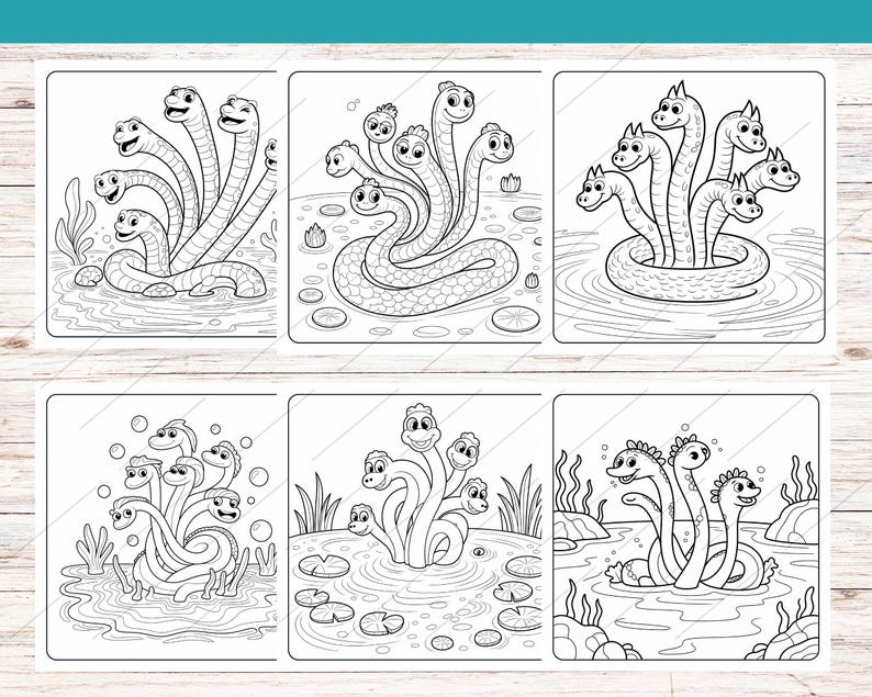 Bold and Easy Adorable Hydra Coloring Book/15 Coloring Pages/digital ...