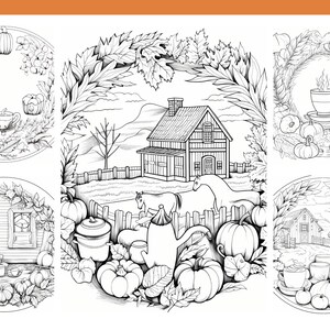 Fall Harvest Coloring Book/40 Coloring Pages to Relax and Unwind ...