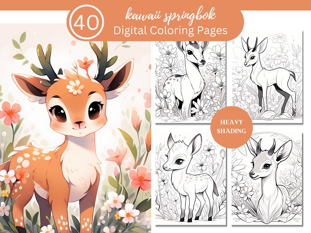DISCONTINUED - Kawaii Springbok Coloring Book Fun for All/40 Coloring ...