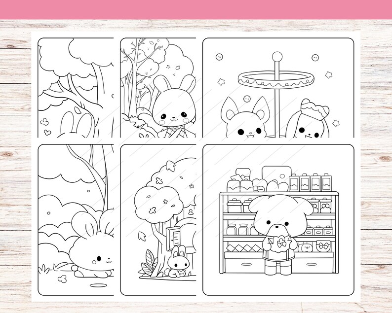 Little Friends Coloring Book, Easy Bold Pages (digital Download) - Etsy UK