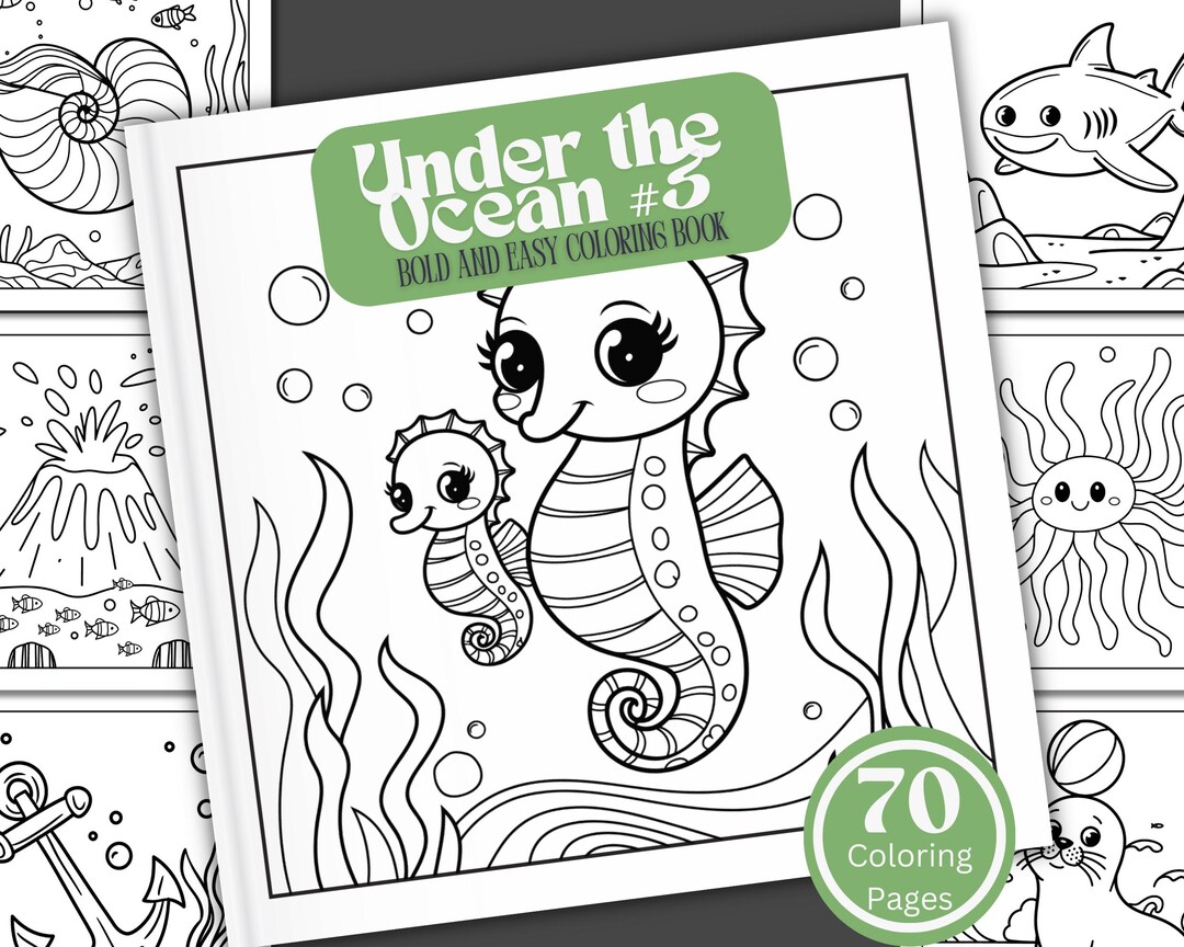 Bold and Easy Under the Ocean #3 Coloring Book/70 Coloring Pages ...