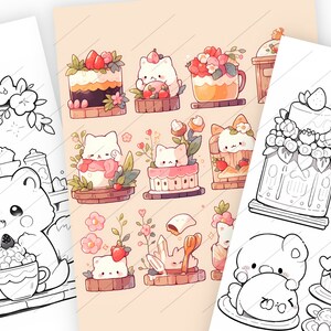 Cute Critters Cafe Coloring Book Fun for All/15 Coloring Pages to Relax ...