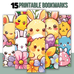 Cute Kawaii Animal Bookmarks Set of 15 Bookmarks Digital Downloads ...