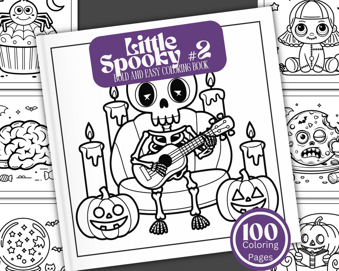 Spooky Kawaii Halloween Coloring Book: 100 Pages (digital Download) - Etsy