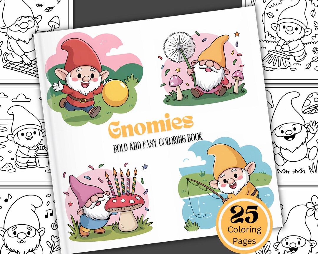 Gnomies Coloring Book: 25 Spring Pages (digital Download) - Etsy