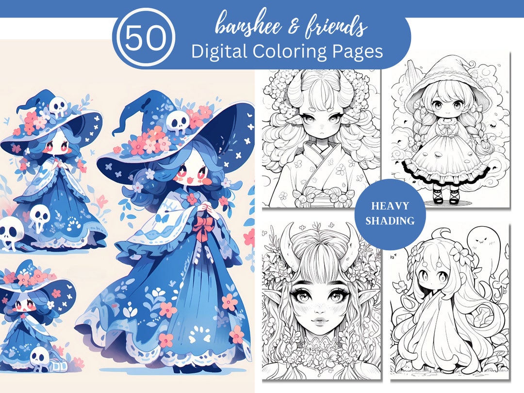Banshee & Friends Coloring Book/50 Coloring Pages to Relax and Unwind ...