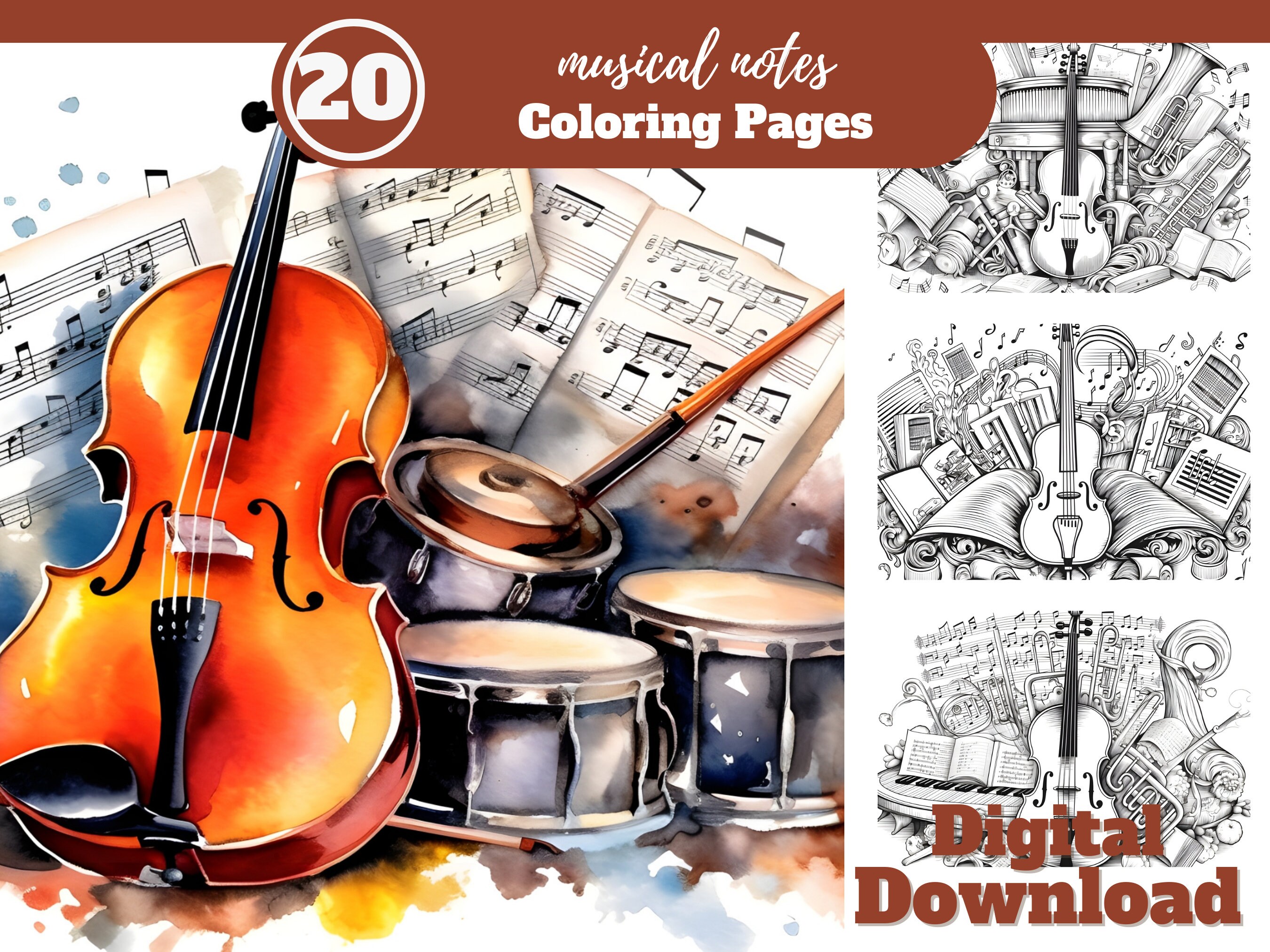 Music Notes Coloring Pages