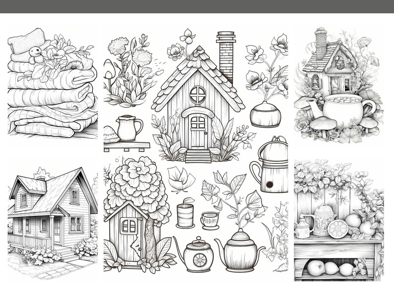 Country Living Coloring Book/80 Coloring Pages to Relax and Unwind ...