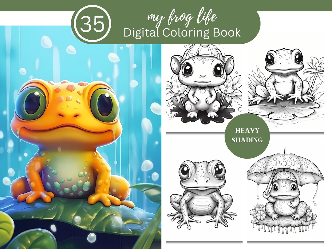DISCONTINUED - My Frog Life Coloring Book Fun for All/35 Coloring Pages ...