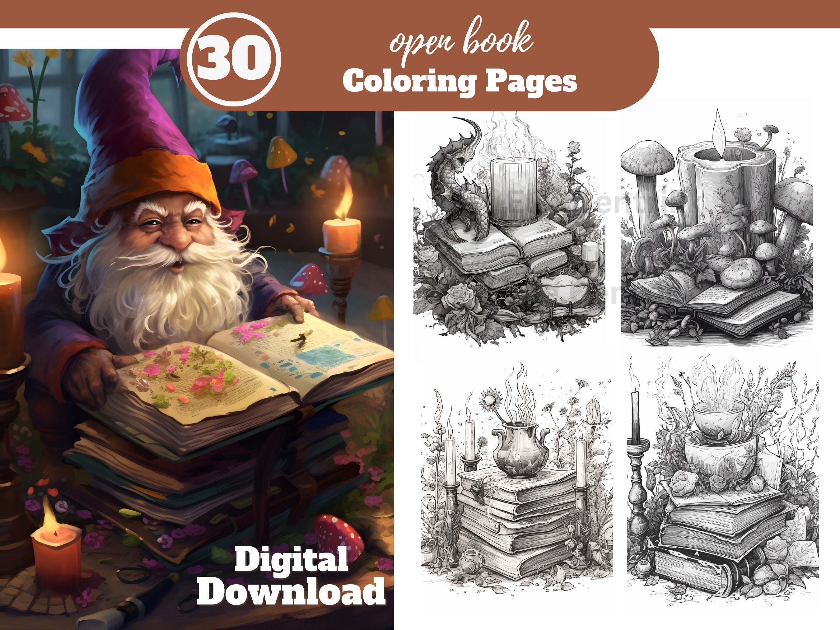 Open Book Coloring Pages