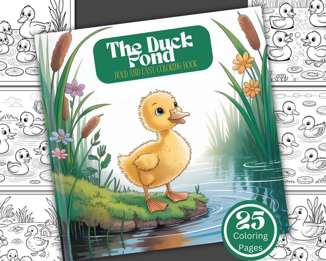 Bold and Easy the Duck Pond Coloring Book/25 Coloring Pages/digital ...