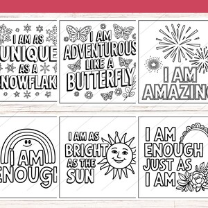 Positive Affirmations Coloring Book: 60 Bold Pages (digital Download ...