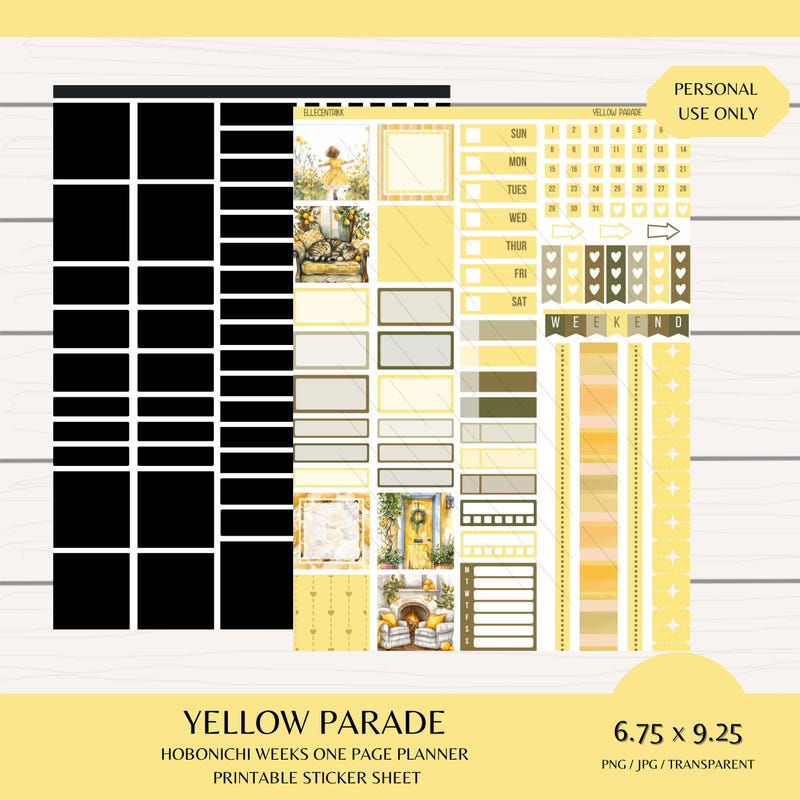 Yellow Stickers - Etsy