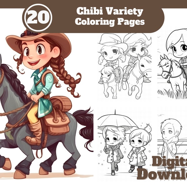 Chibi Coloring - Etsy