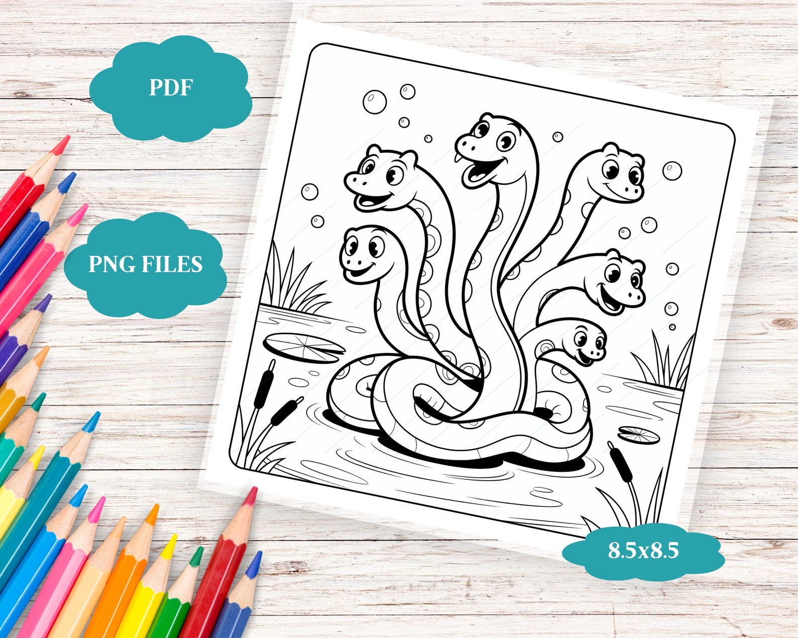 Hydra Coloring Book, 15 Kawaii Pages (digital Download) - Etsy