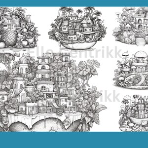 30 Little Island Worlds Coloring Pages Instant Digital Download ...
