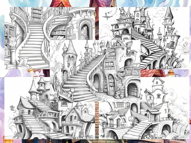 Magical School Coloring Book/30 Coloring Pages to Relax and Unwind ...