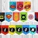 Editable Superhero Banner - Welcome Banner - - Etsy