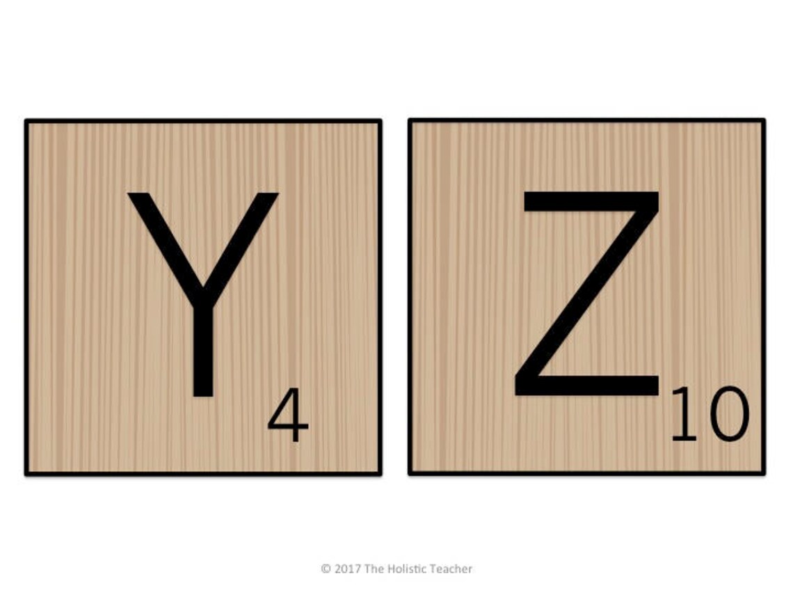 SCRABBLE Wood Alphabet Printable Pdf Scrabble Tiles - Etsy