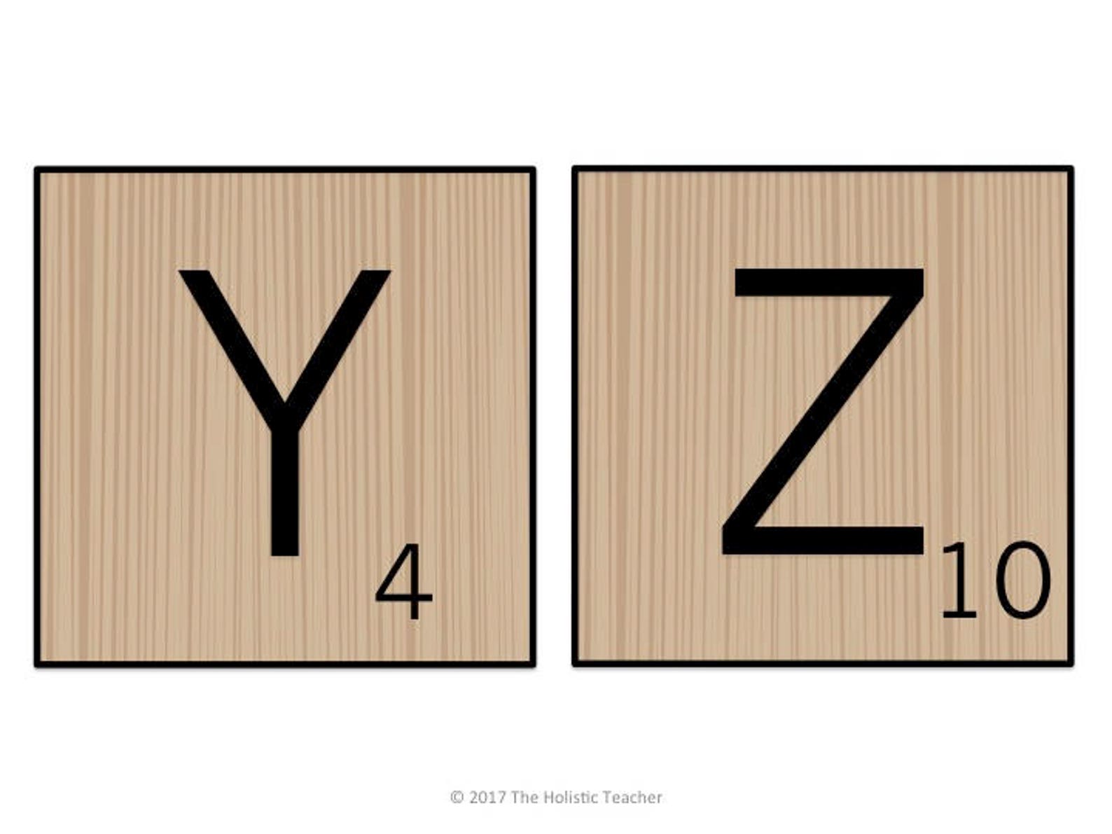 SCRABBLE Wood Alphabet Printable Pdf Scrabble Tiles - Etsy