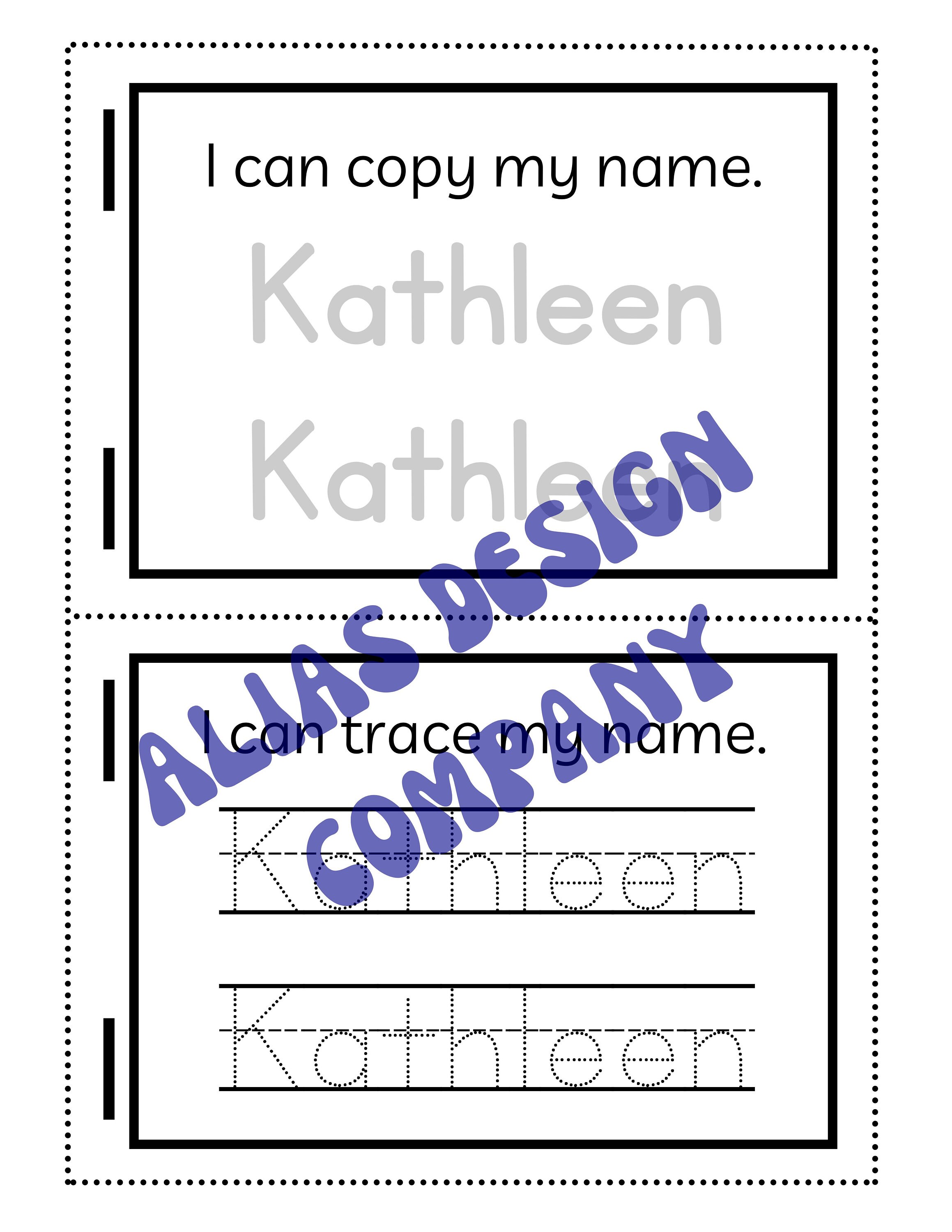 Custom Name Tracing Book Handwriting Practice Book Custom - Etsy
