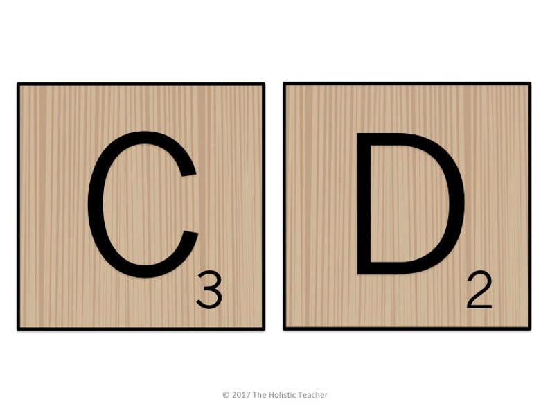 SCRABBLE Wood Alphabet Printable Pdf Scrabble Tiles - Etsy